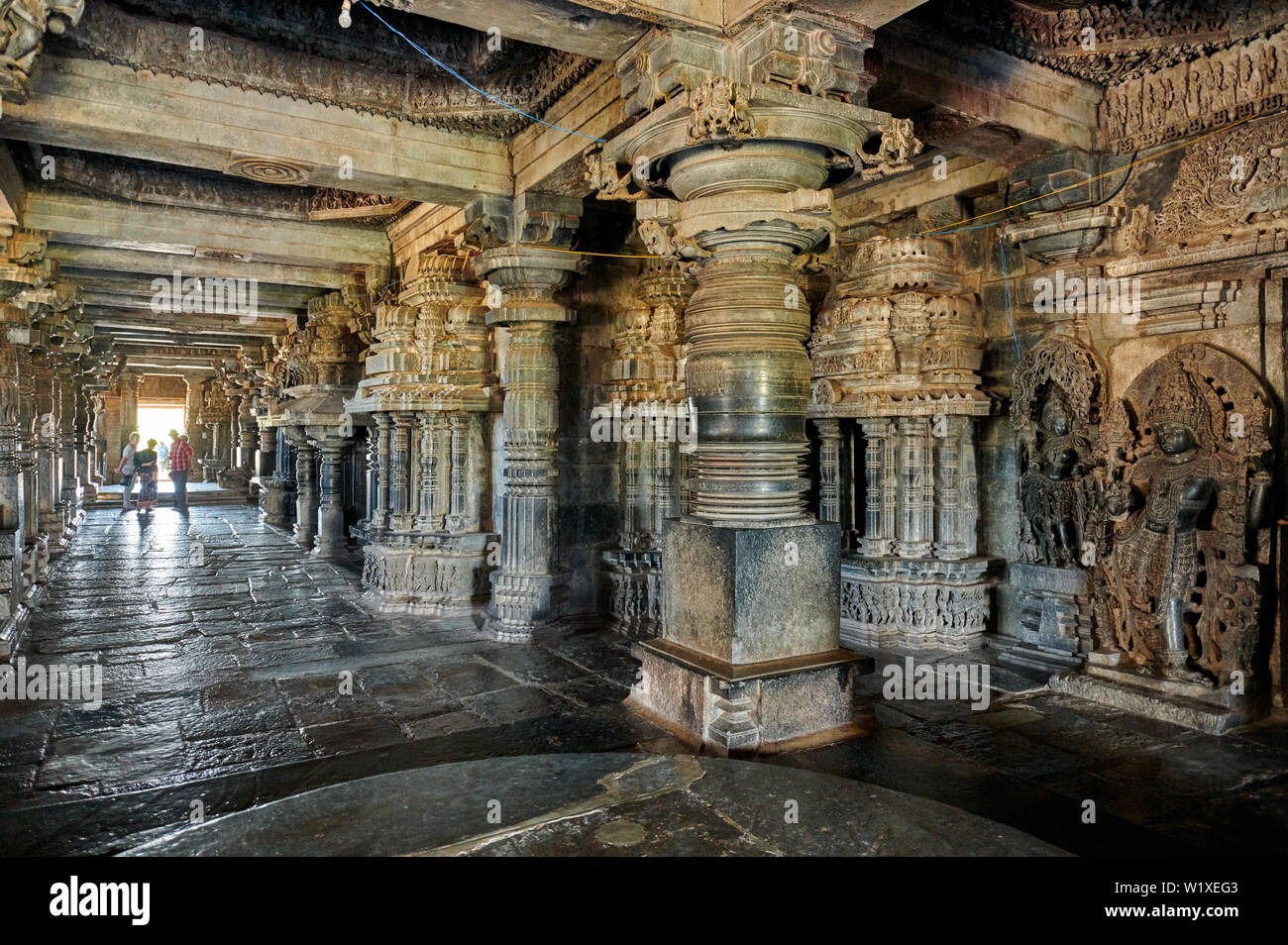 interior shot of Halebid Hoysaleswara Jain temple, Dwarasamudra ...