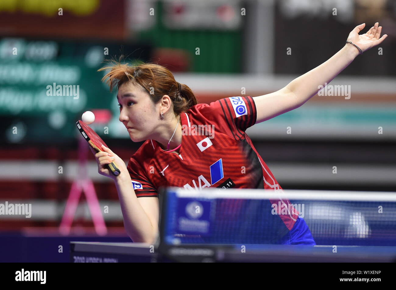 Busan, South Korea. 4th July, 2019. Miyu Kato (JPN) Table Tennis : The 2019 ITTF World Tour ...