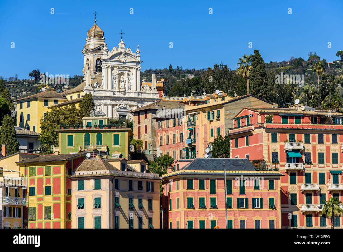 Townscape of San Margherita Ligure on the Italian Riviera Stock Photo ...