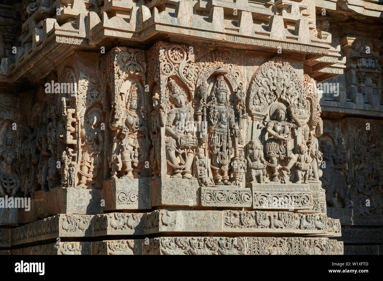 stone carvings on Halebid Hoysaleswara Jain temple, Dwarasamudra ...