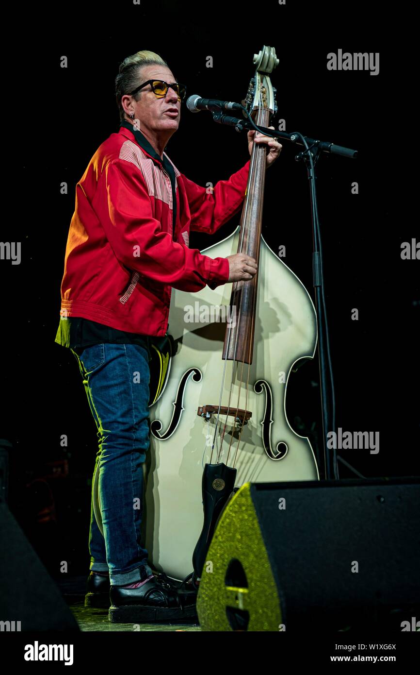 03.07.2019, the American rockabilly band Stray Cats live on stage on ...