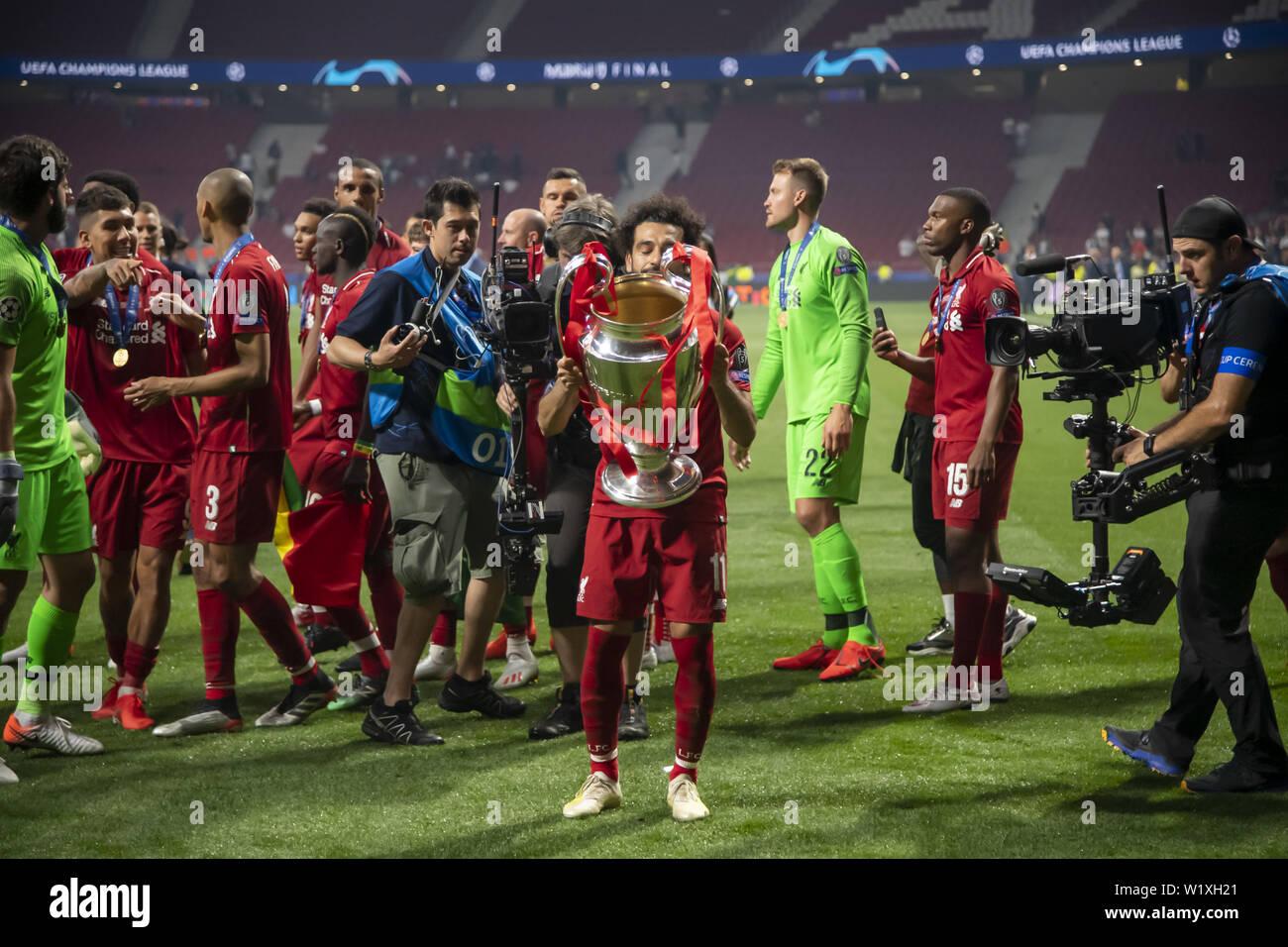 Salah champions league trophy hi-res stock photography and images - Alamy