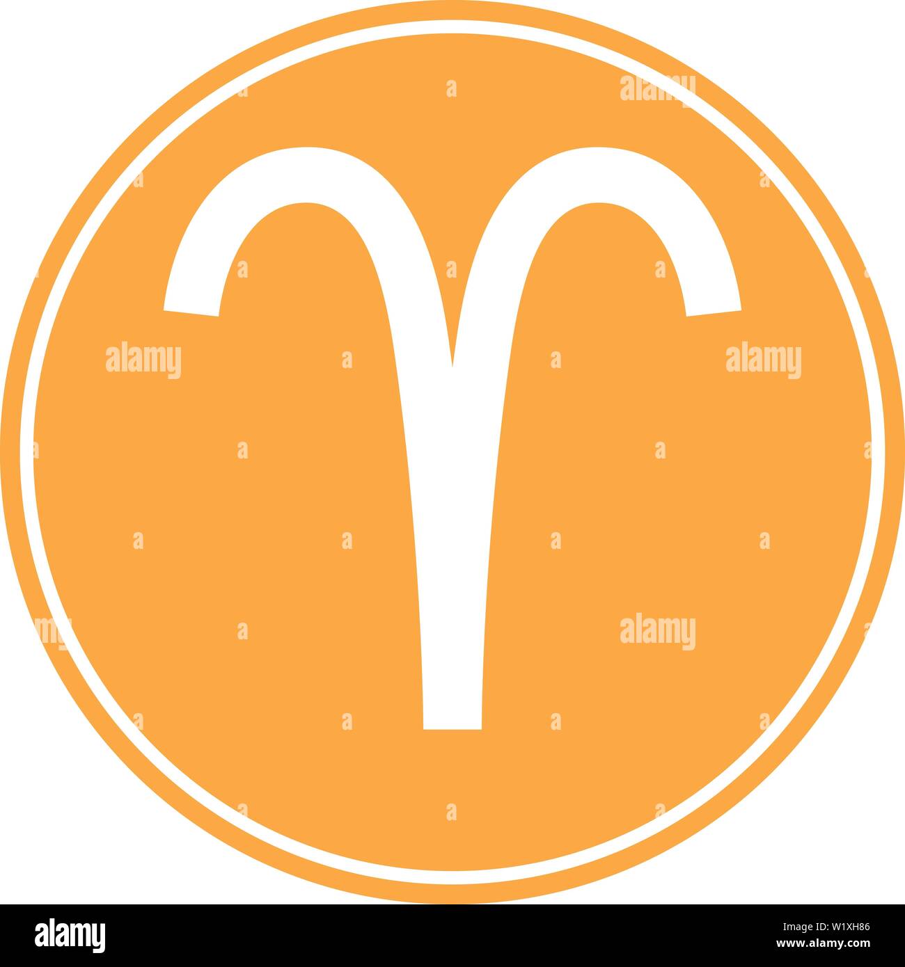 Aries Icon. Vector Astrological, Horoscope Sign. Zodiac Symbol. Fire ...