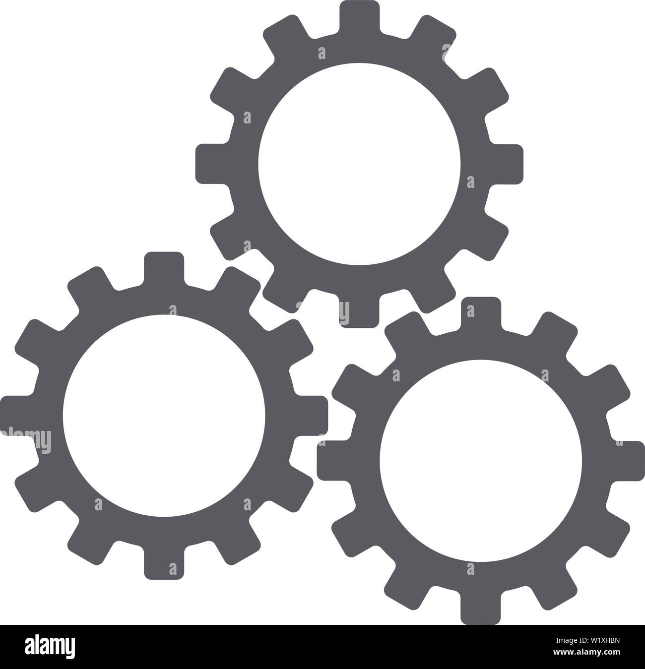 Fill Gear Icon. Teamwork symbol. Flat style. Vector illustration ...