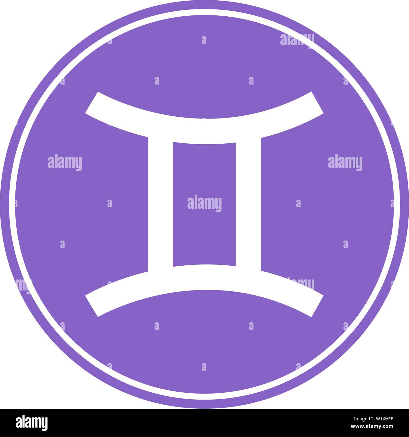 Gemini Icon. Vector Astrological, Horoscope Sign. Zodiac Symbol. Air ...