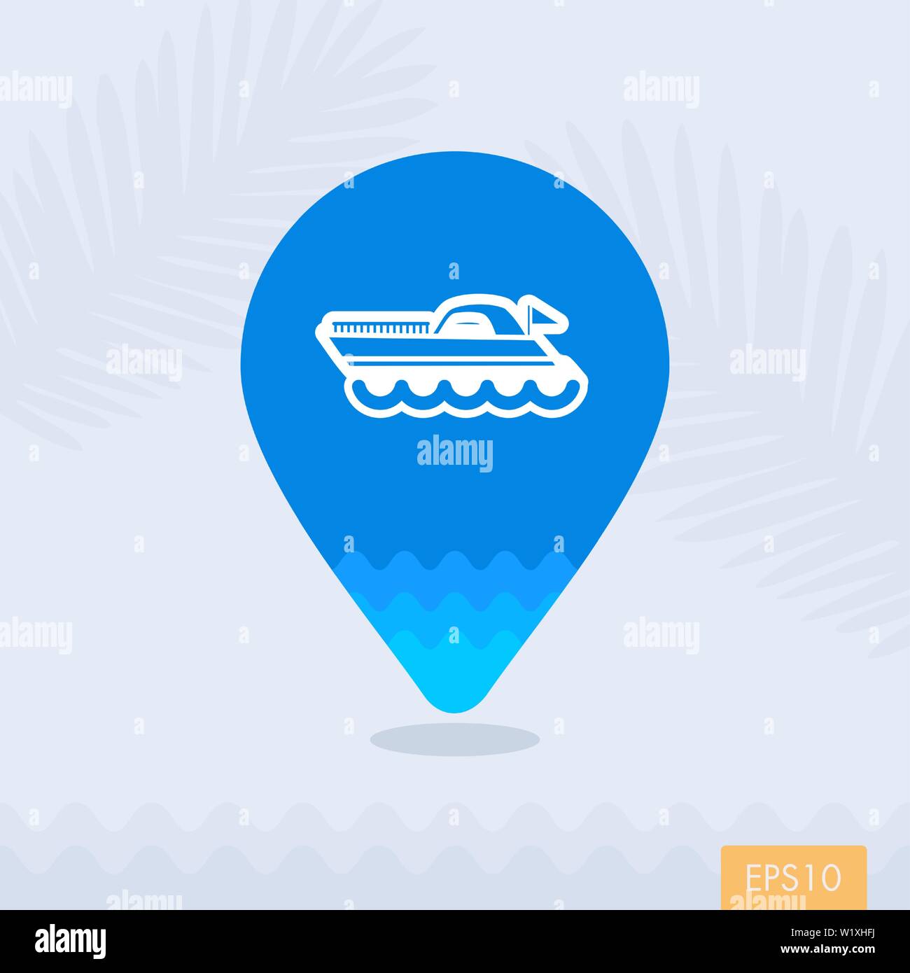 Ship Boat vector pin map icon. Marine Map pointer. Summer Map markers ...