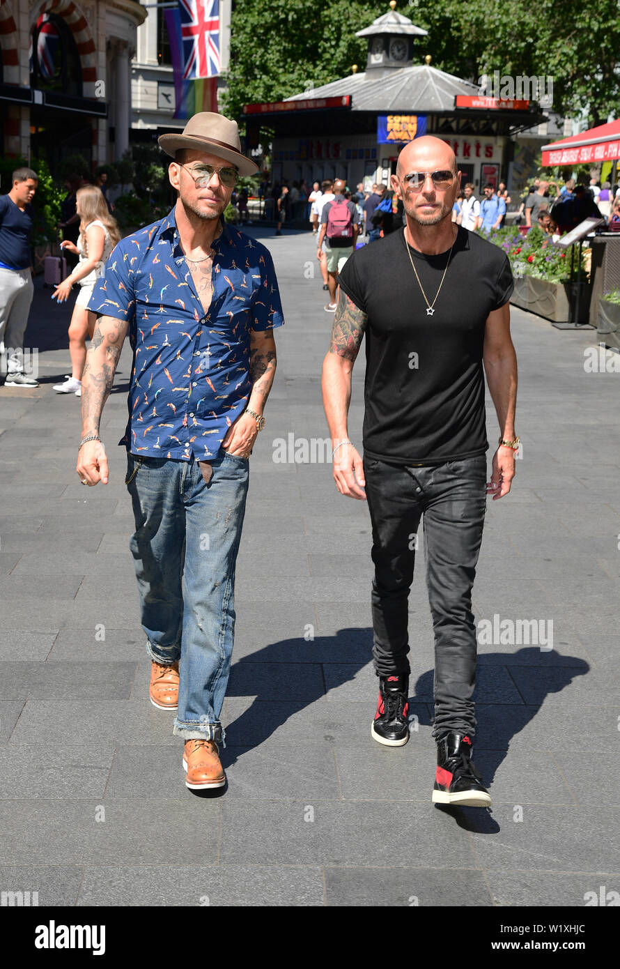 Matt and Luke Goss arrive to appear on Global Radio, to promote their ...