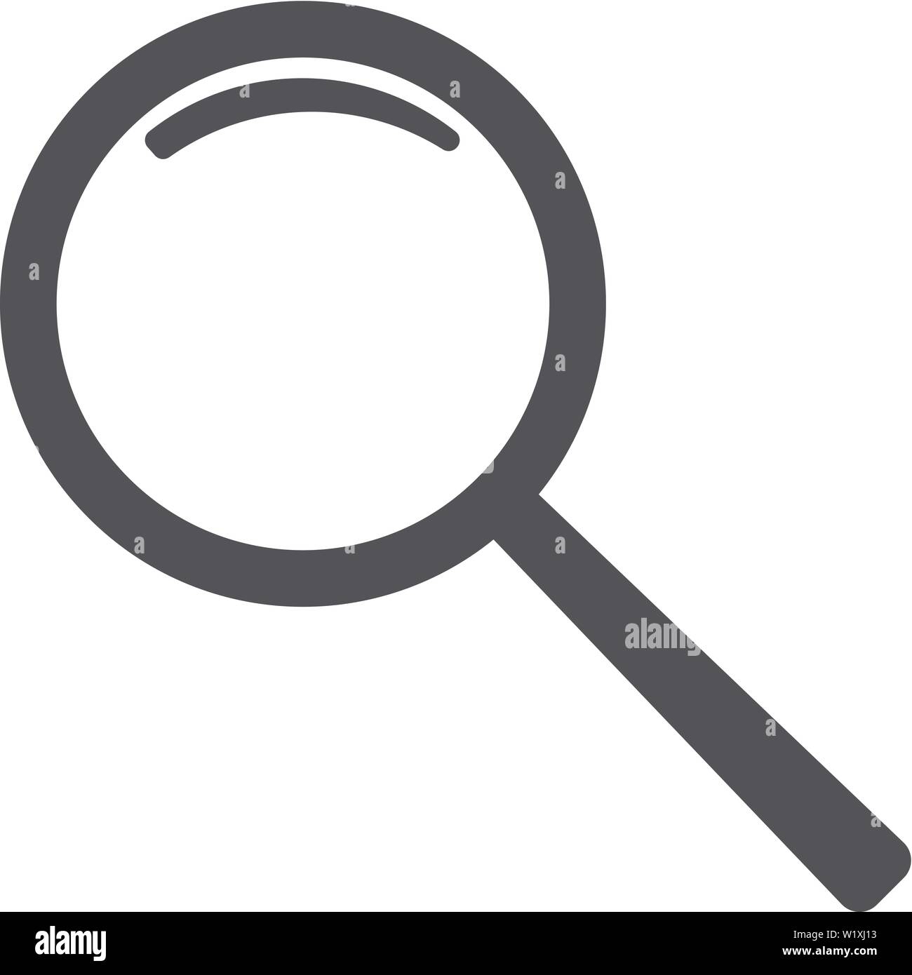 Magnifier icon in flat style. Vector illustration isolated on white ...