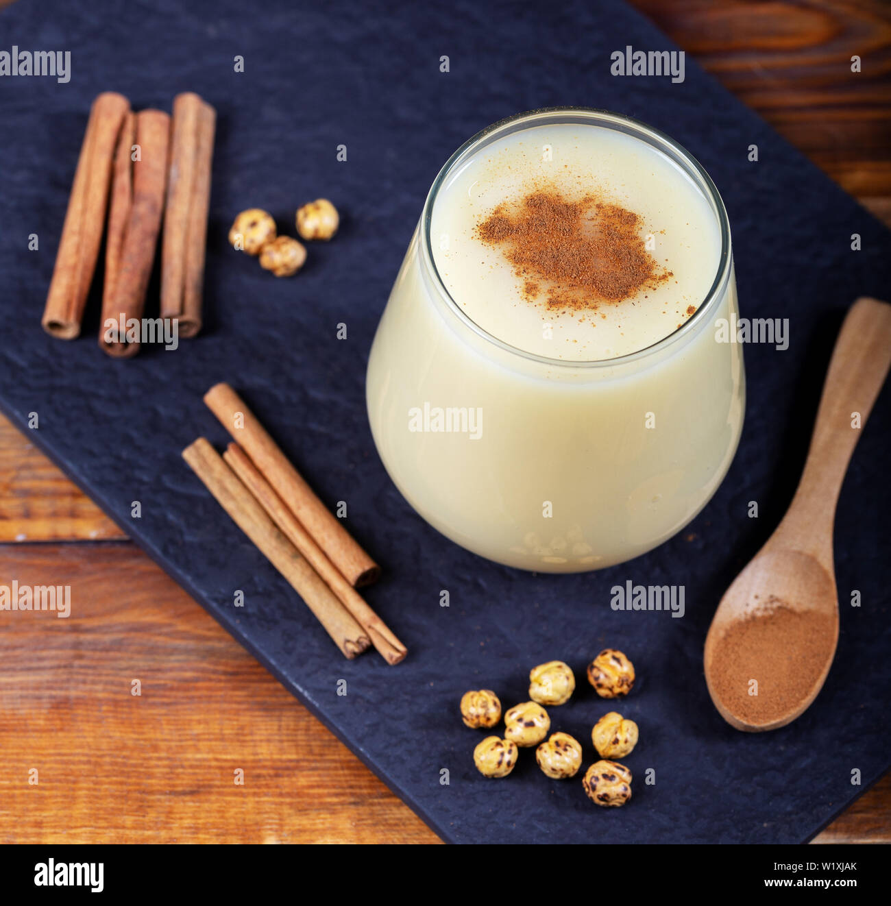 Boza or Bosa, traditional Turkish drink with roasted chickpea Stock ...