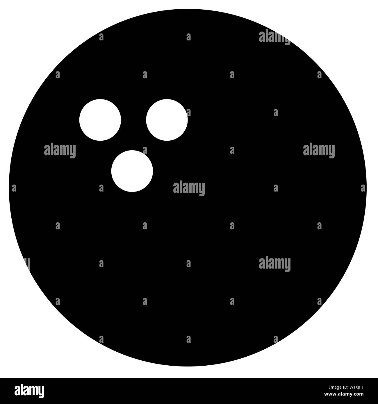 bowling ball sport object shape play black illustration Stock Photo - Alamy