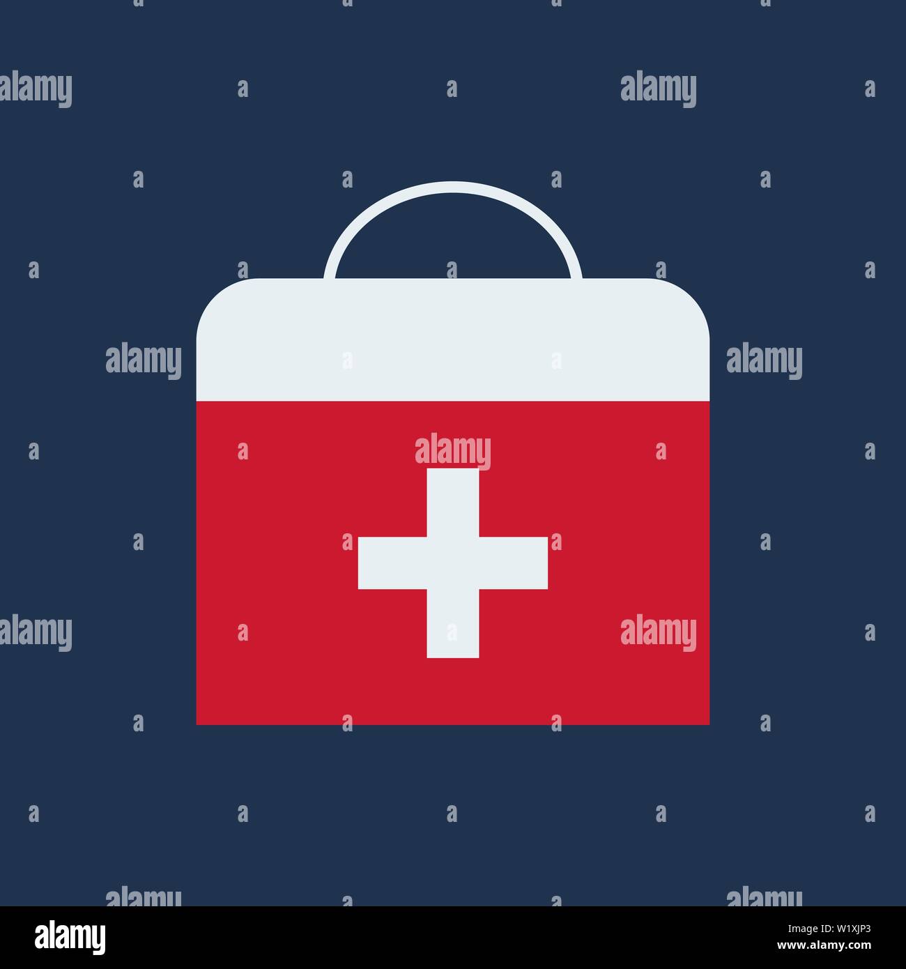 First aid kit. Health care. Flat design style. Vector illustration ...