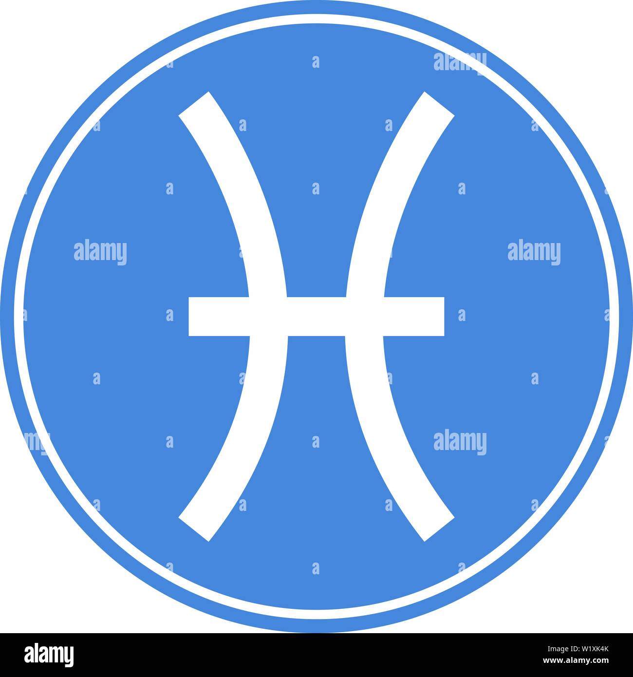 Pisces Icon. Vector Astrological, Horoscope Sign. Zodiac Symbol. Water ...