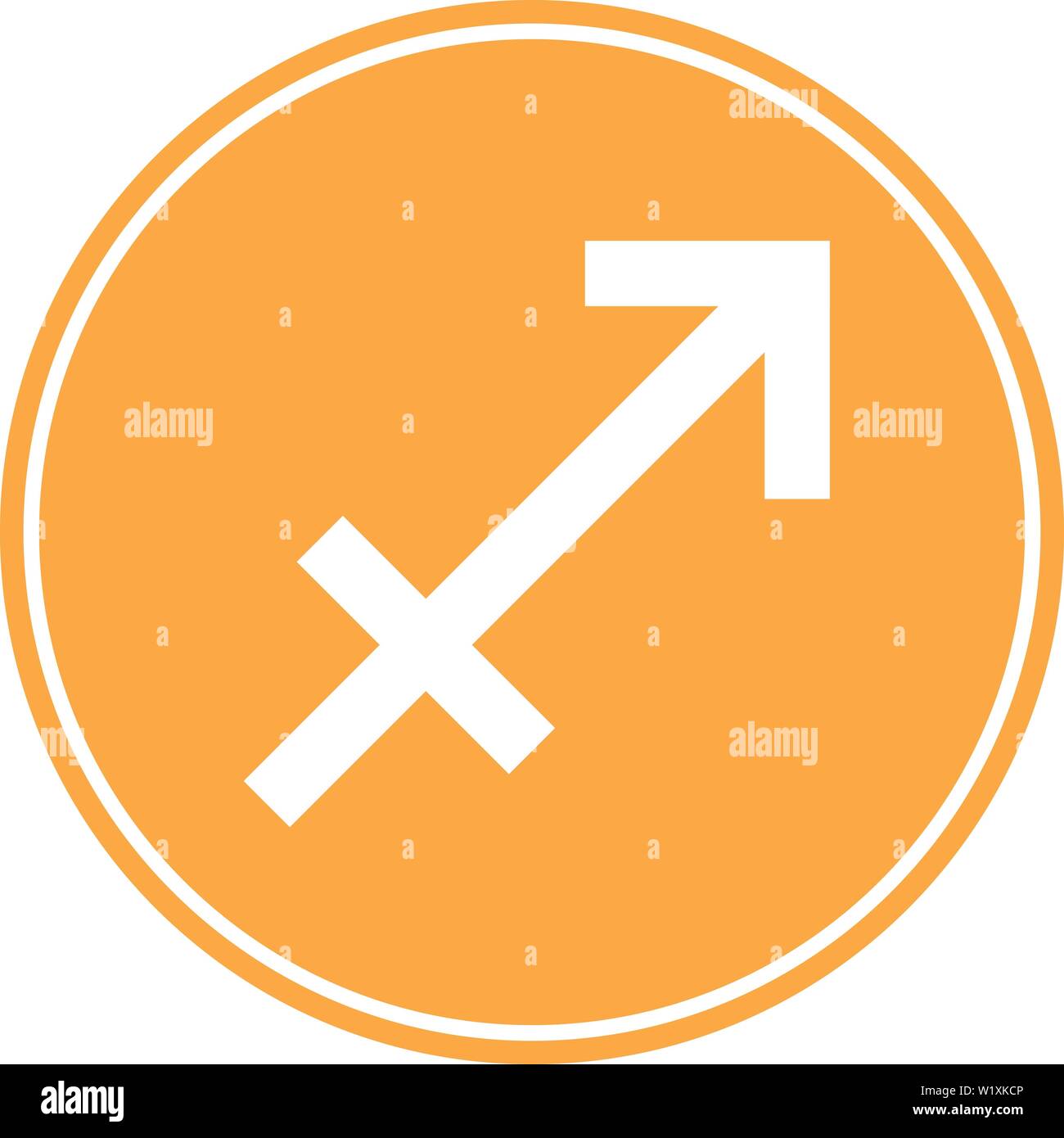 Sagittarius Icon. Vector Astrological, Horoscope Sign. Zodiac Symbol ...