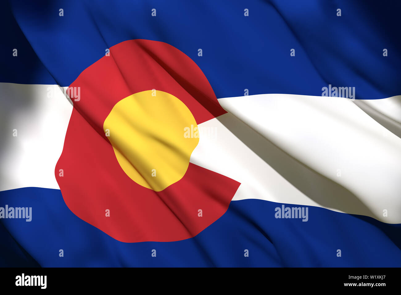 Official Colorado Flag Waving