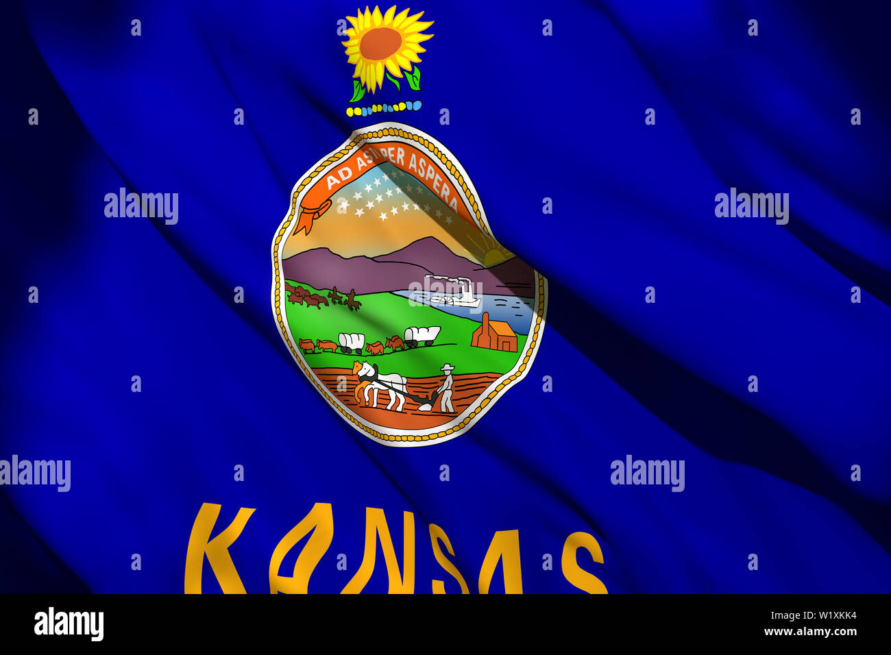 Kansas State Flag High Resolution Stock Photography and Images - Alamy