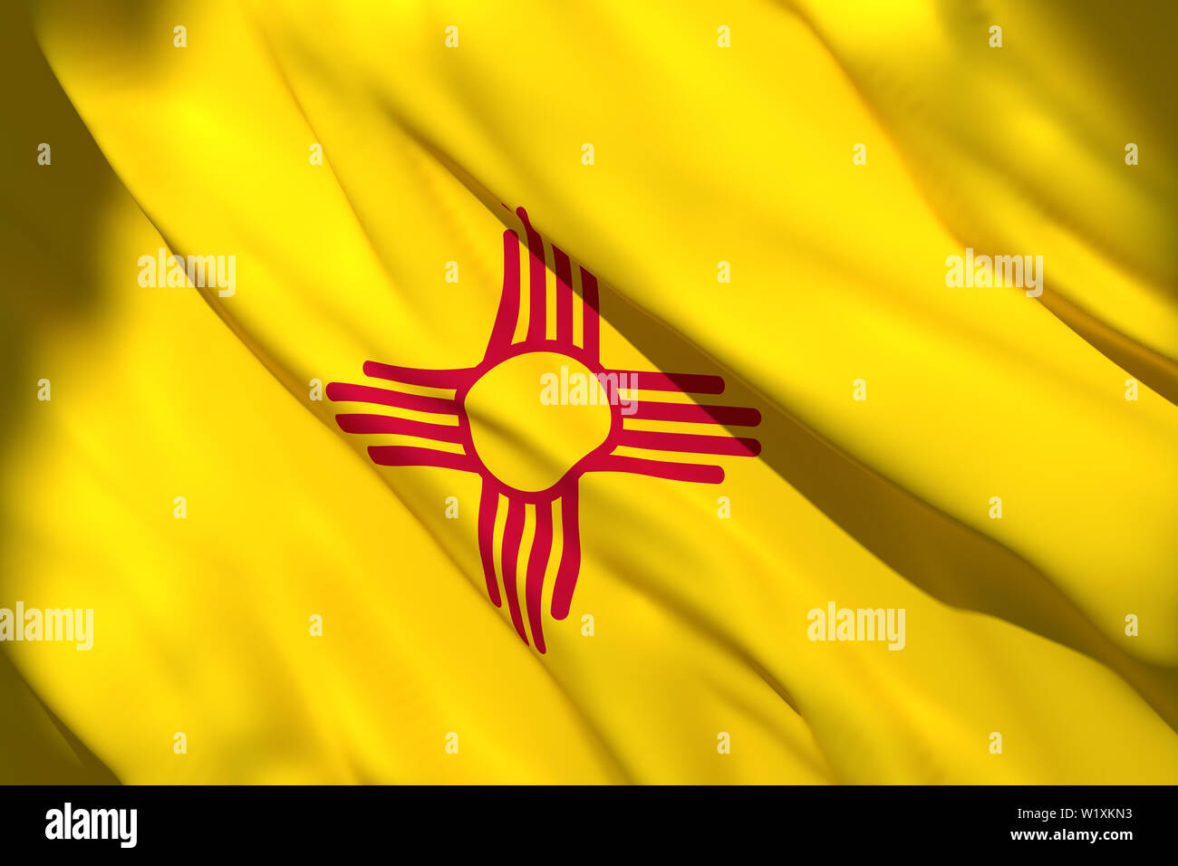 Rendering flag state new mexico hi-res stock photography and images - Alamy
