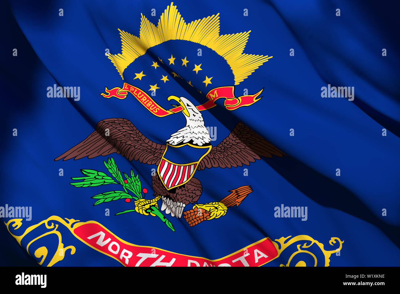 North dakotan flag hi-res stock photography and images - Alamy
