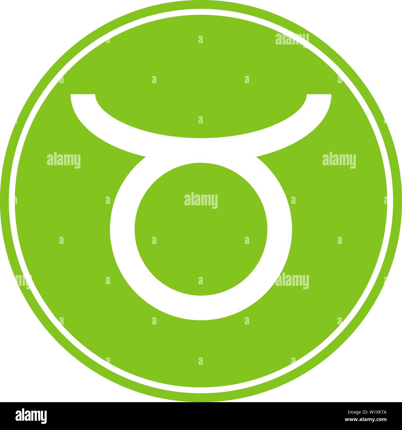 Taurus Icon. Vector Astrological, Horoscope Sign. Zodiac Symbol. Earth ...