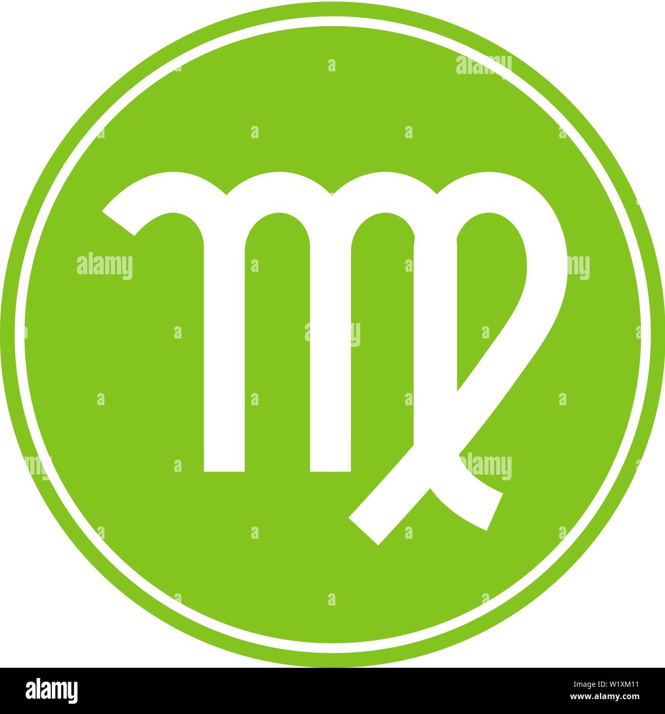 Virgo Icon. Vector Astrological, Horoscope Sign. Zodiac Symbol. Earth ...