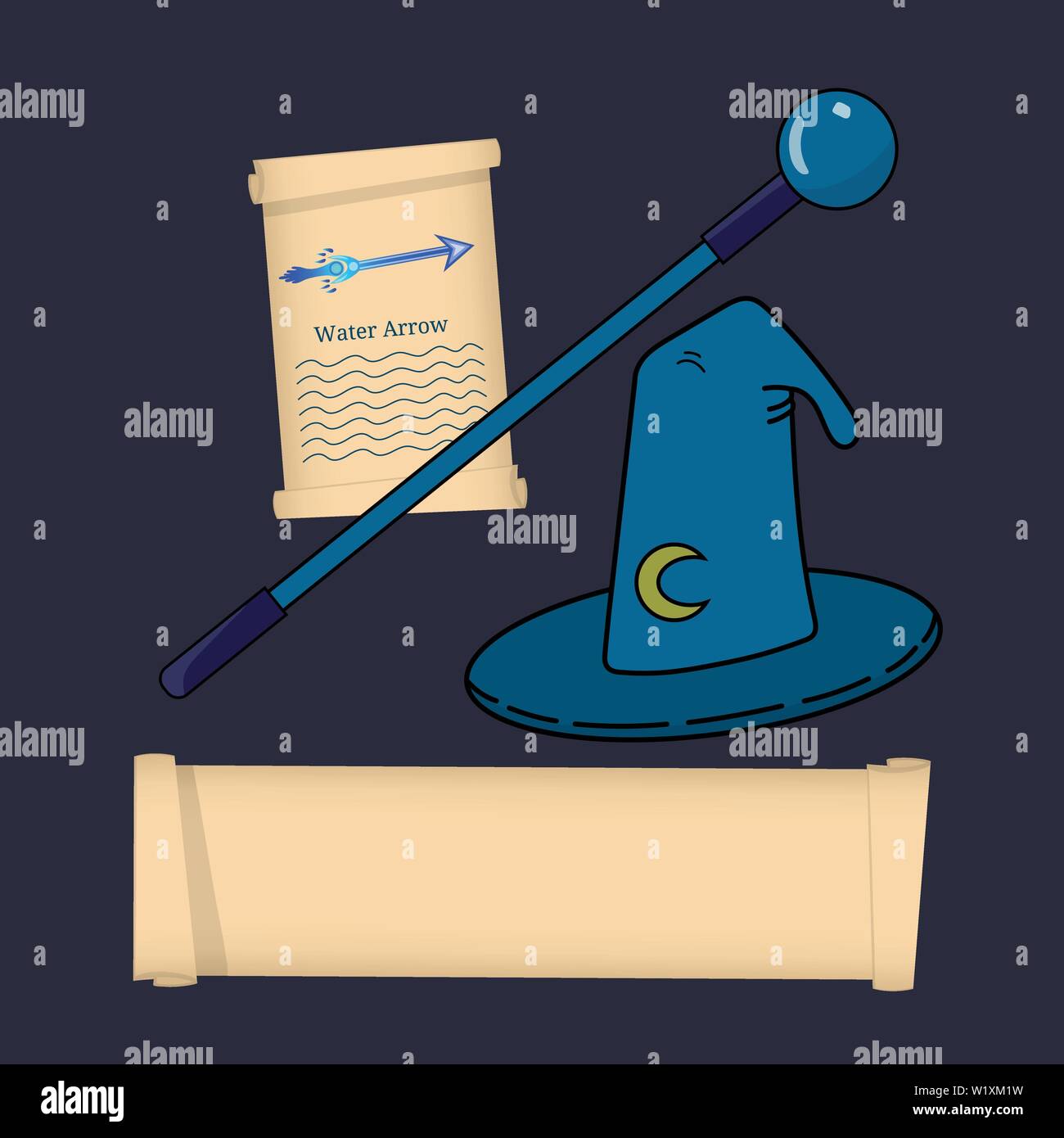 Wizard, Mage, Sorcerer, Warlock Classes. Attributes of wizard isolated ...