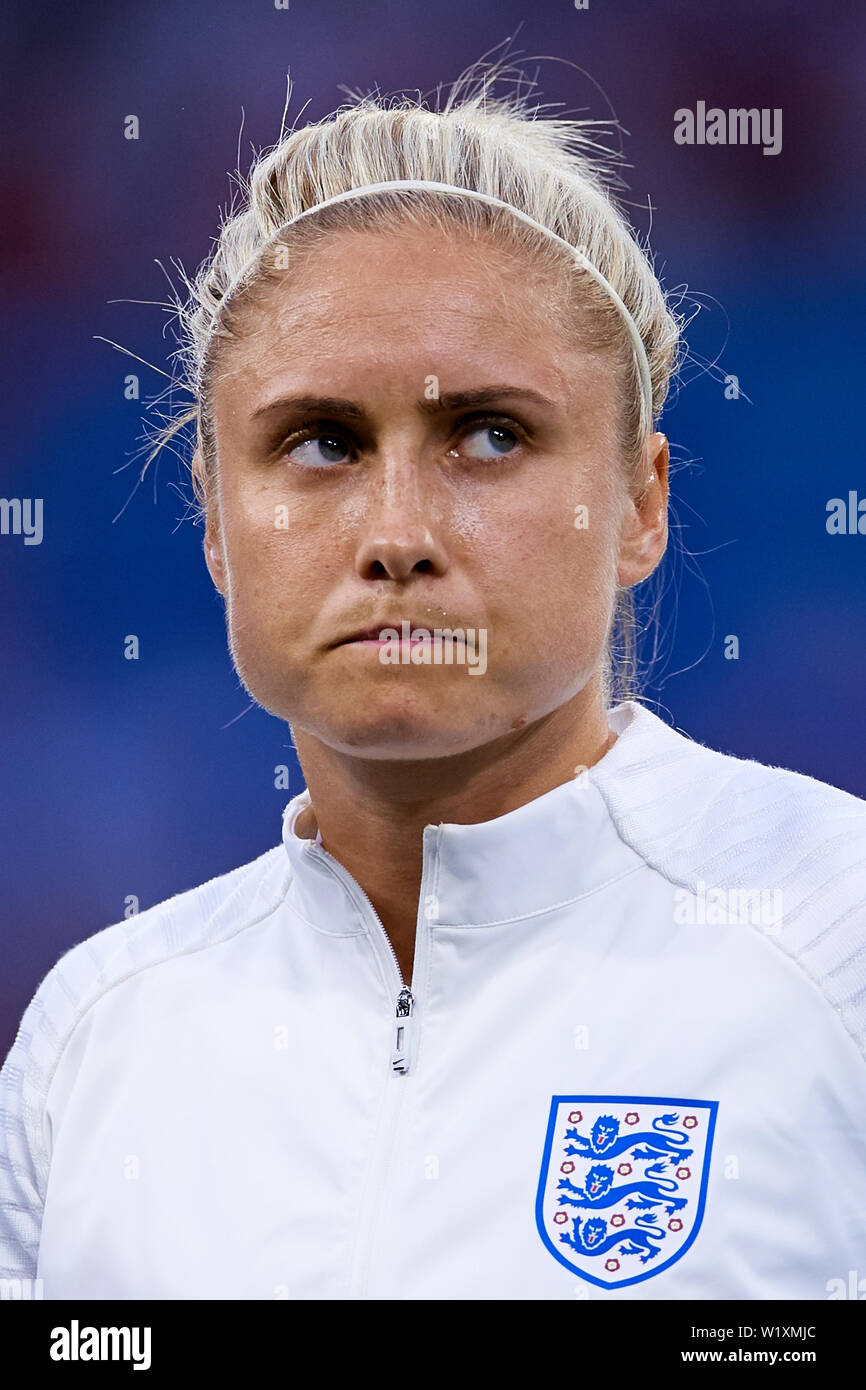LYON, FRANCE - JULY 02: Steph Houghton of England looks on prior to the ...