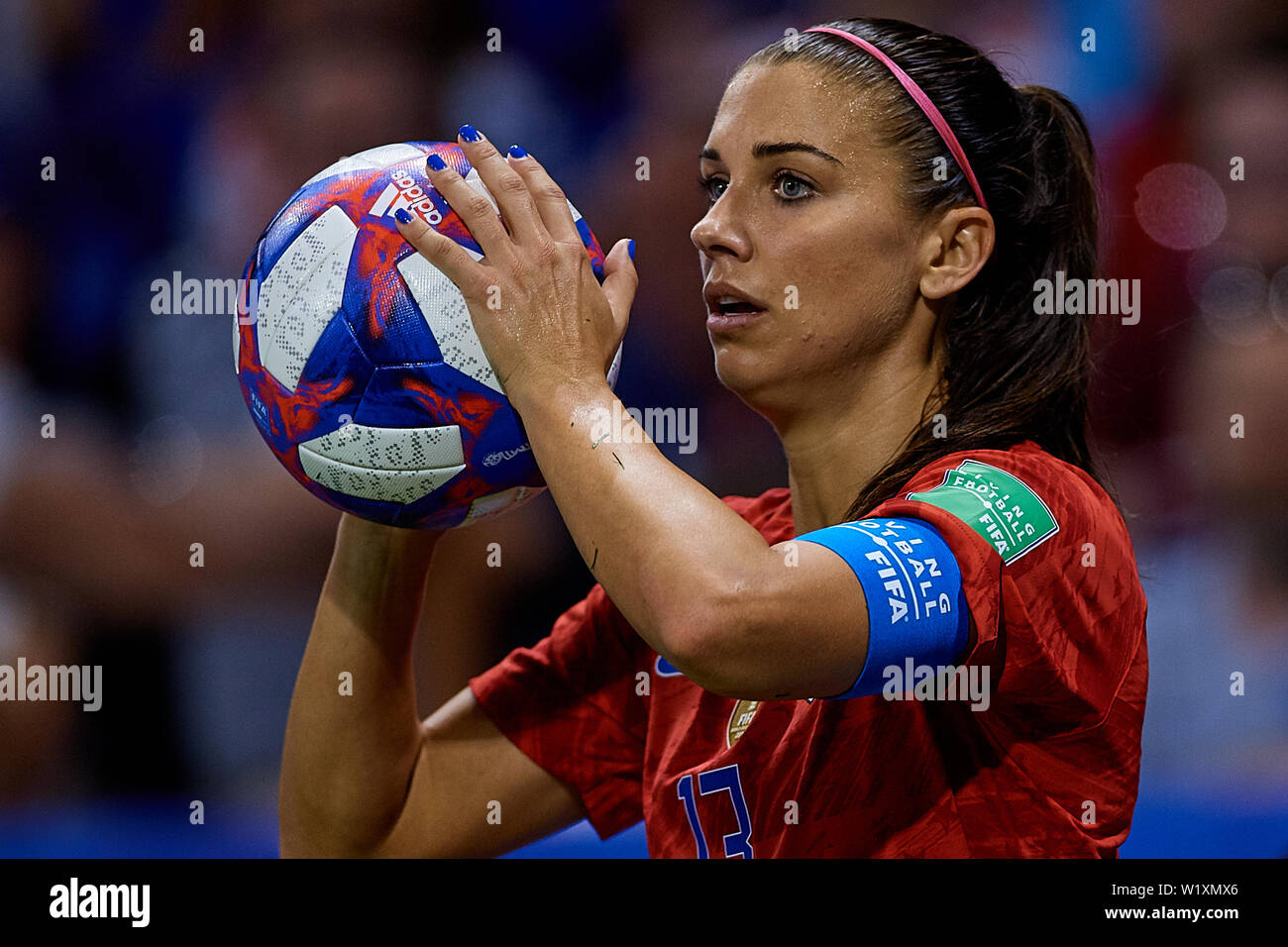 LYON, FRANCE - JULY 02: Alex Morgan of the USA during the 2019 FIFA ...