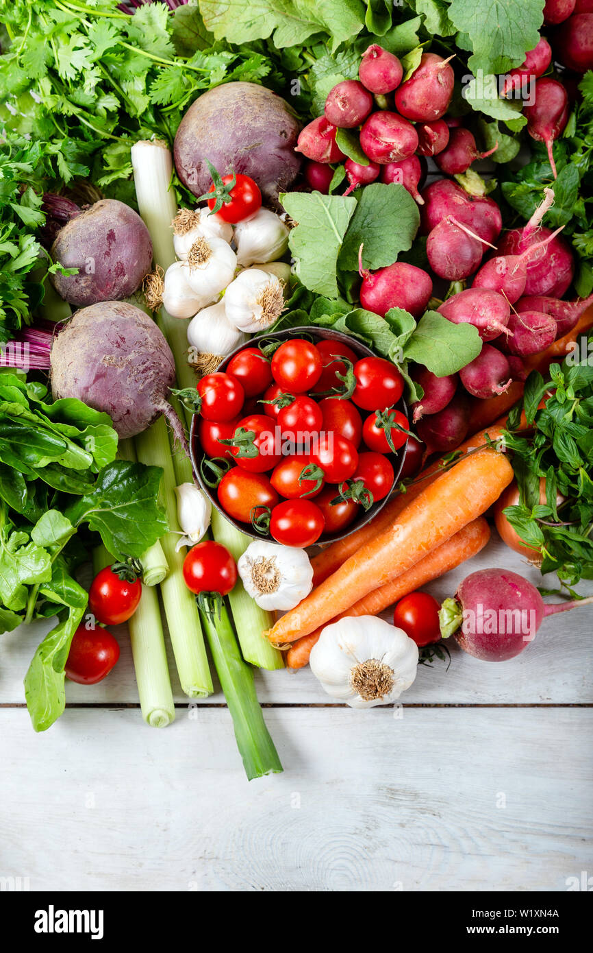 Raw vegetables, background Stock Photo - Alamy