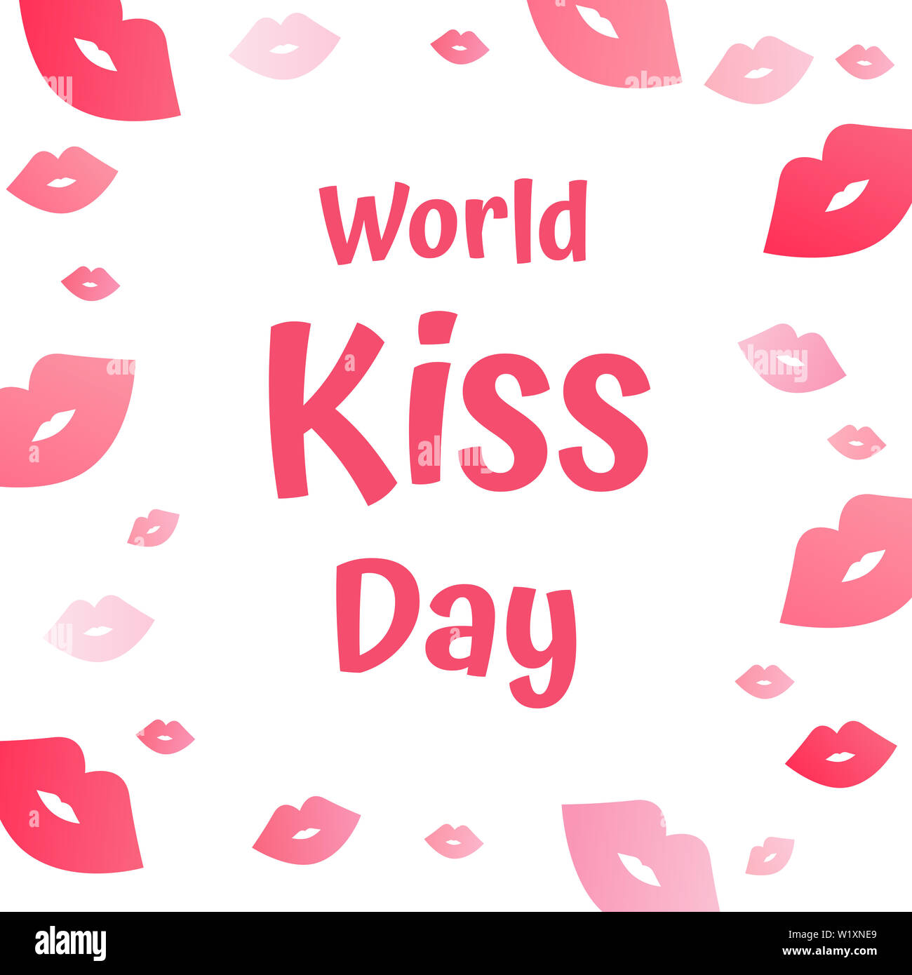 World kiss day vector with kiss icon on white background Stock Photo ...