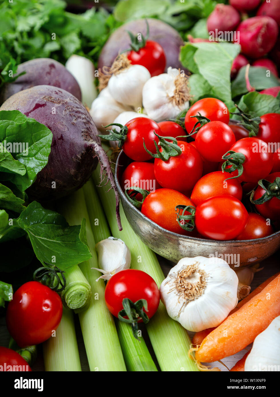 Raw vegetables, background Stock Photo - Alamy
