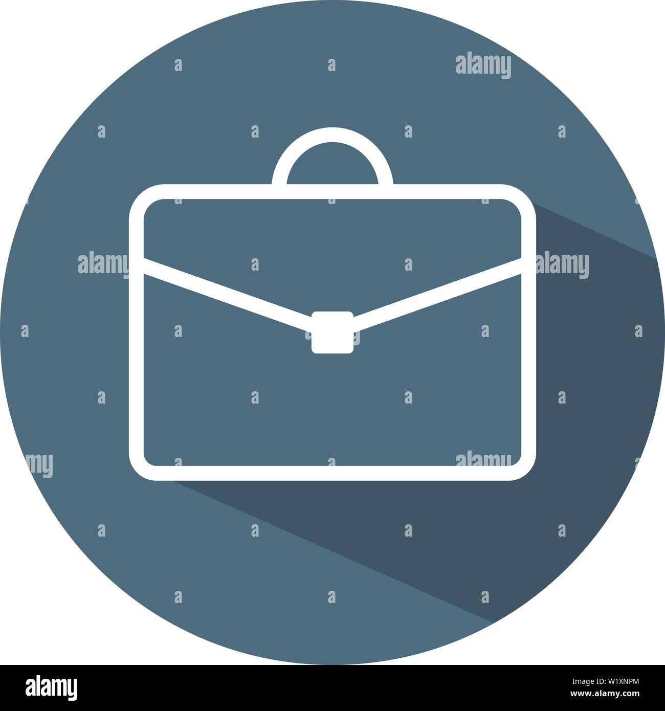 Vector Portfolio Icon. White Sign Business Concept. Flat Style. Vector ...