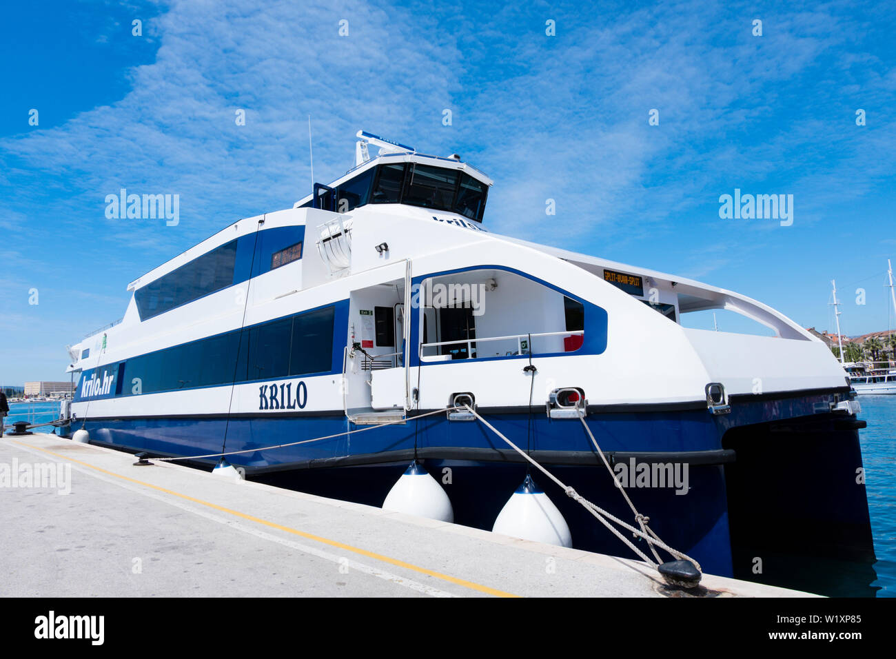 Krilo, catamaran, port, Split, Dalmatia, Croatia Stock Photo - Alamy