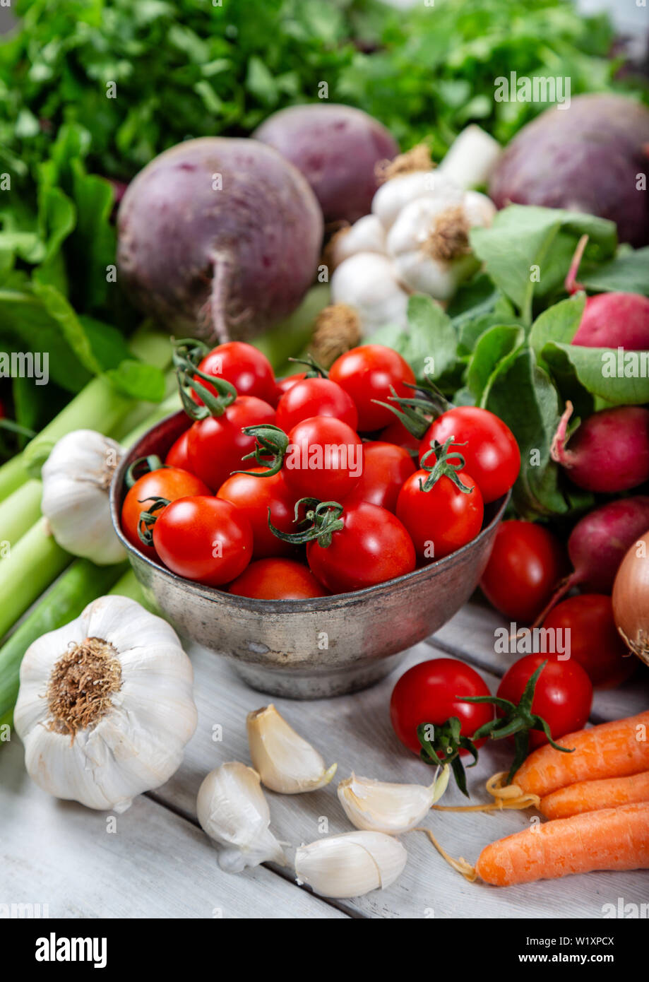 Raw vegetables, background Stock Photo - Alamy