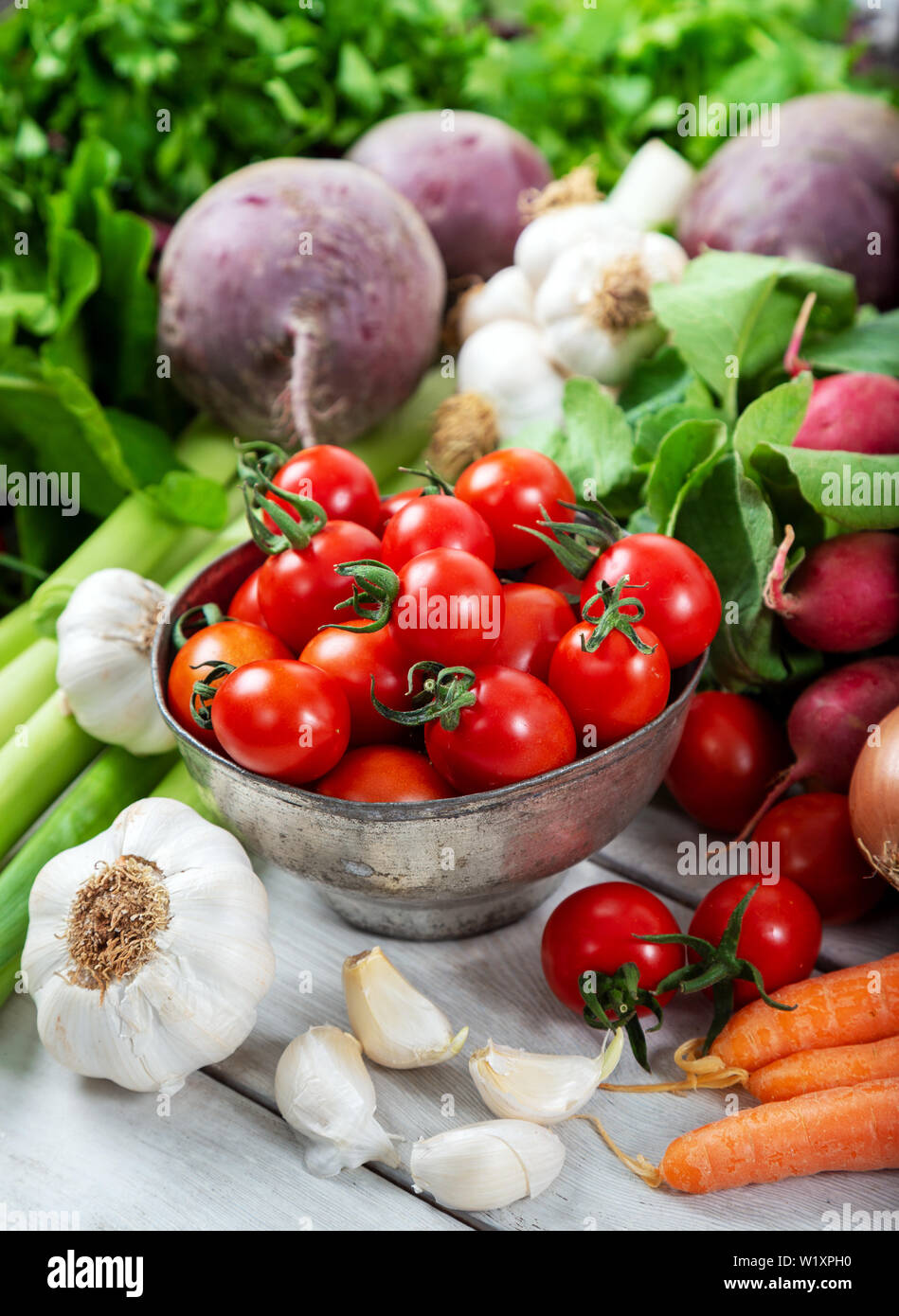 Raw vegetables, background Stock Photo - Alamy