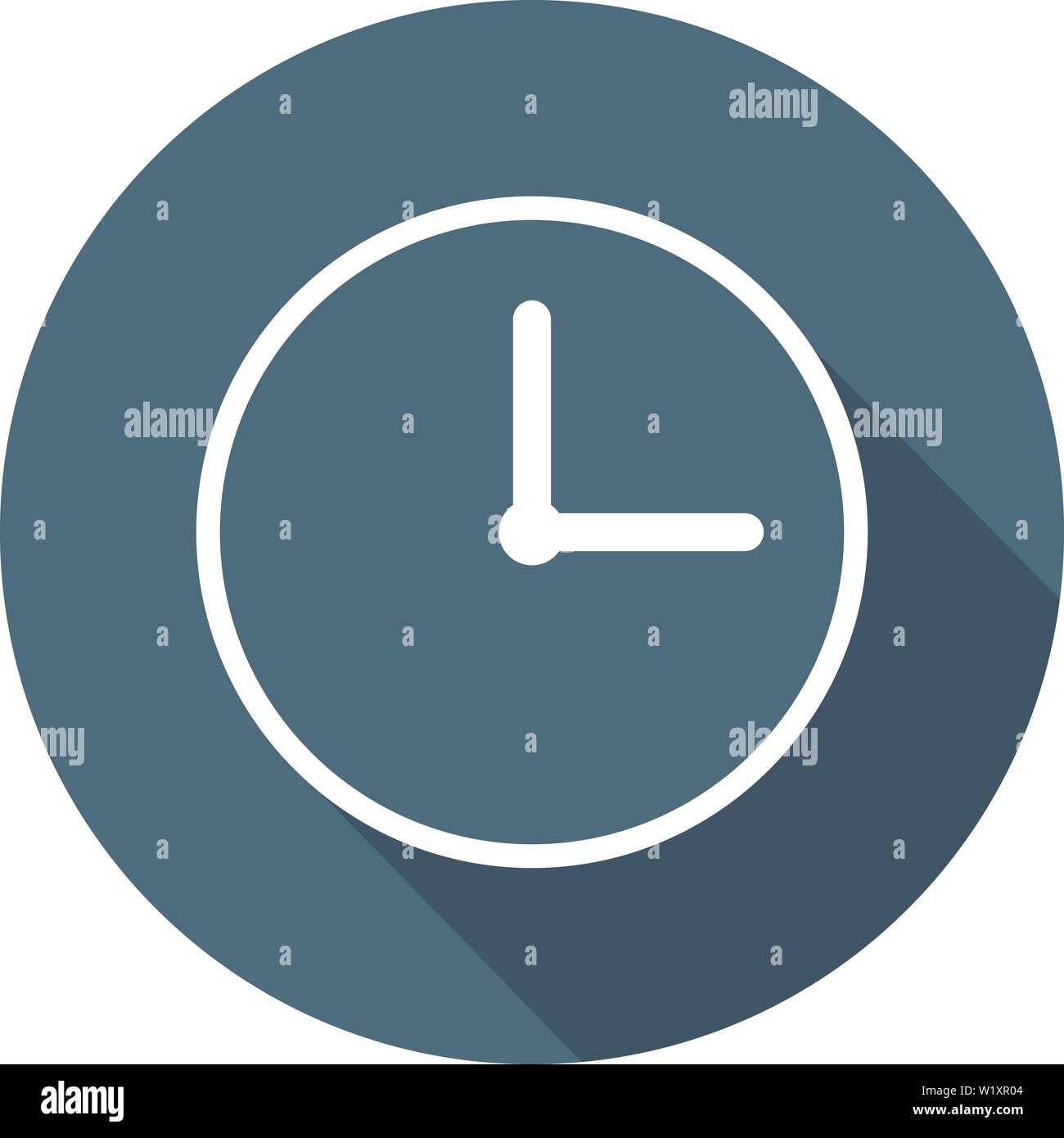 Clock Icon. Time Symbol. Outline Flat Style. Vector illustration for ...