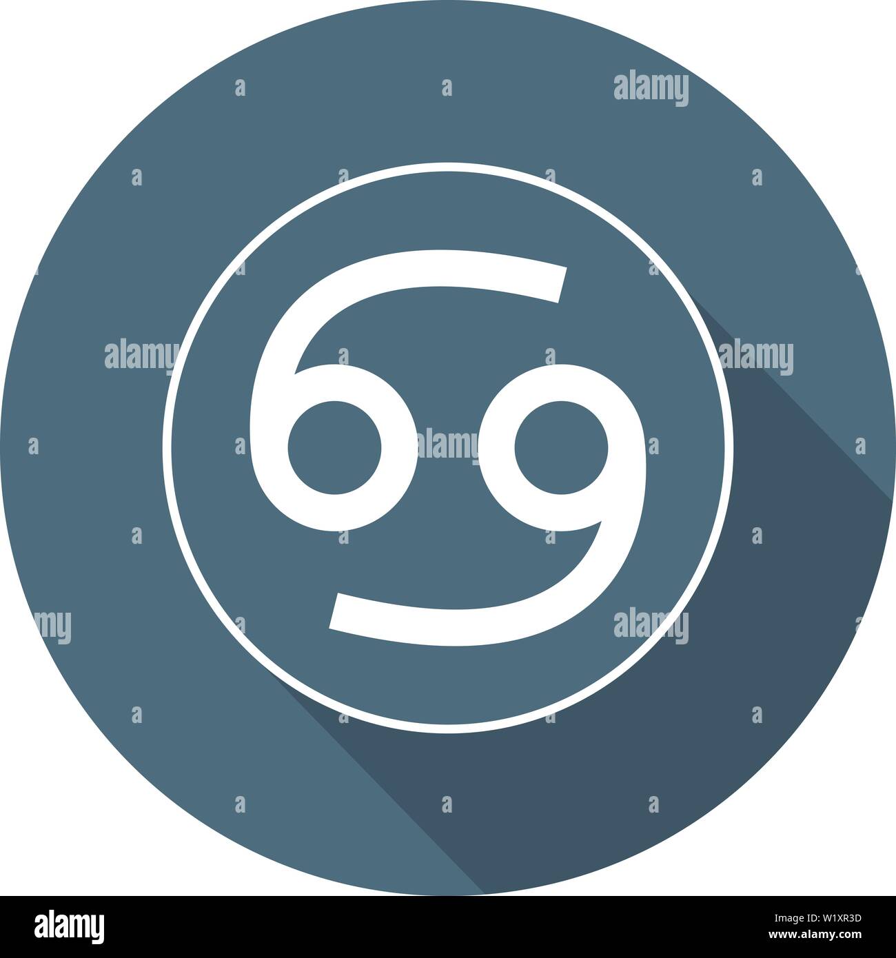 Cancer Icon. Vector Astrological, Horoscope Sign. Zodiac Symbol. Air ...