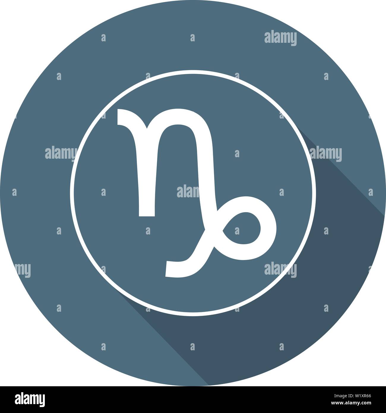 Capricorn Icon. Vector Astrological, Horoscope Sign. Zodiac Symbol. Air ...
