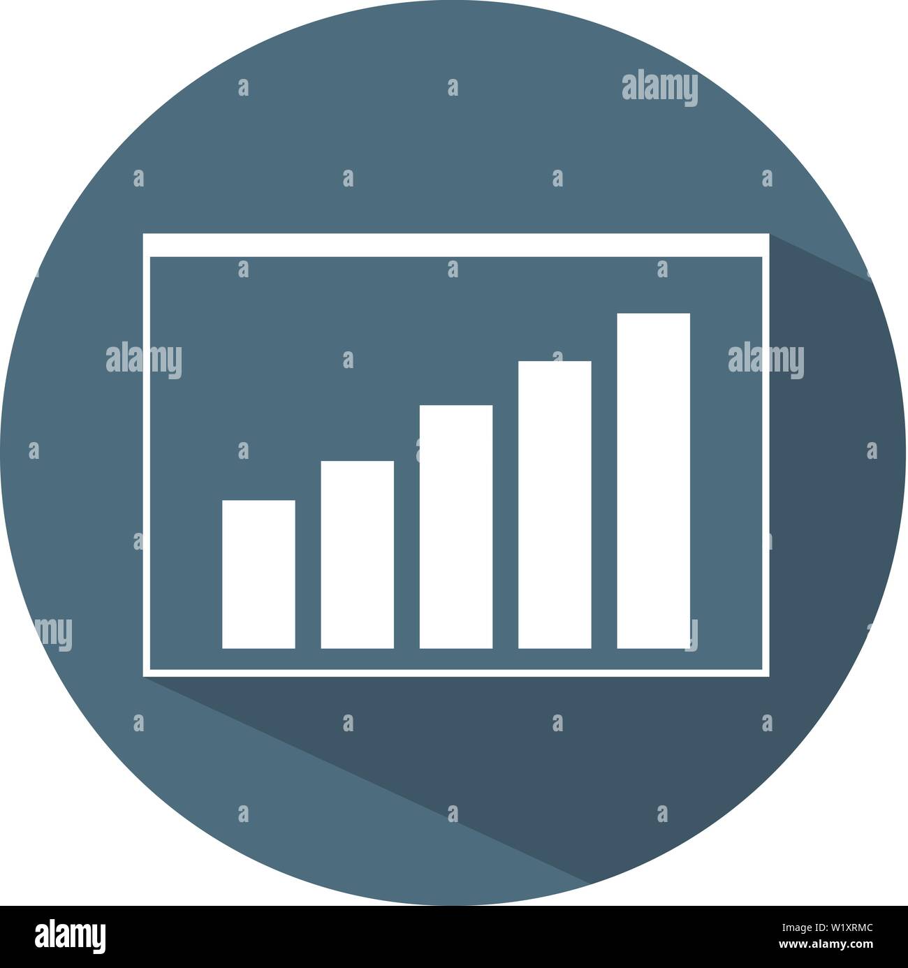 Growing Chart Icon. Business Concept. Schedule. Flat Style. Vector ...