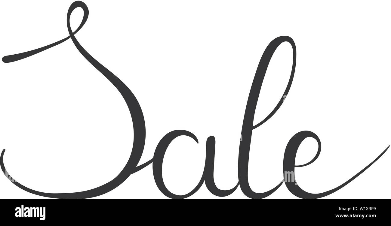 Vector Sale Inscription. Lettering. Typography Design. Handwritten ...