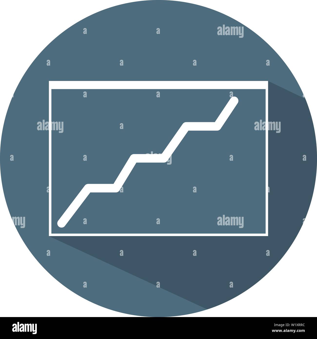 Growing Chart Icon. Business Concept. Schedule. Flat Style. Vector ...