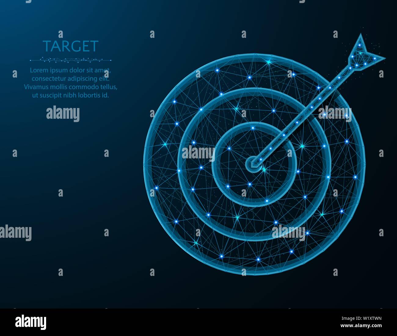 Target low poly design, Arrow and aim in polygonal style, get into the ...