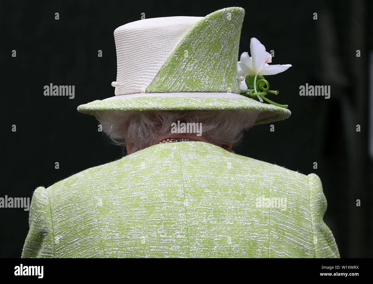 Queen Elizabeth II during a visit to Gorgie City Farm in Edinburgh ...