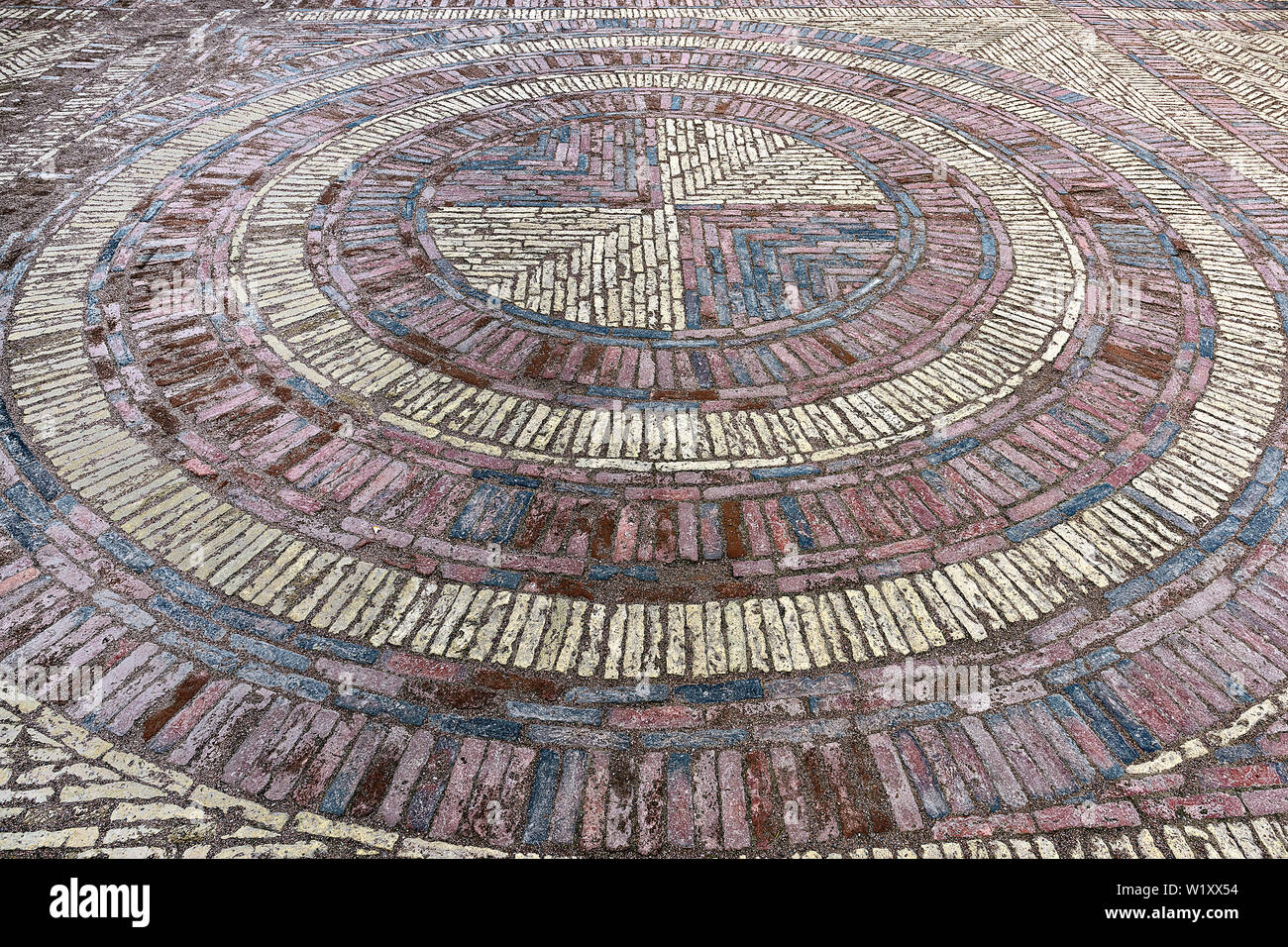 pavement of stone pavers as a background Stock Photo - Alamy