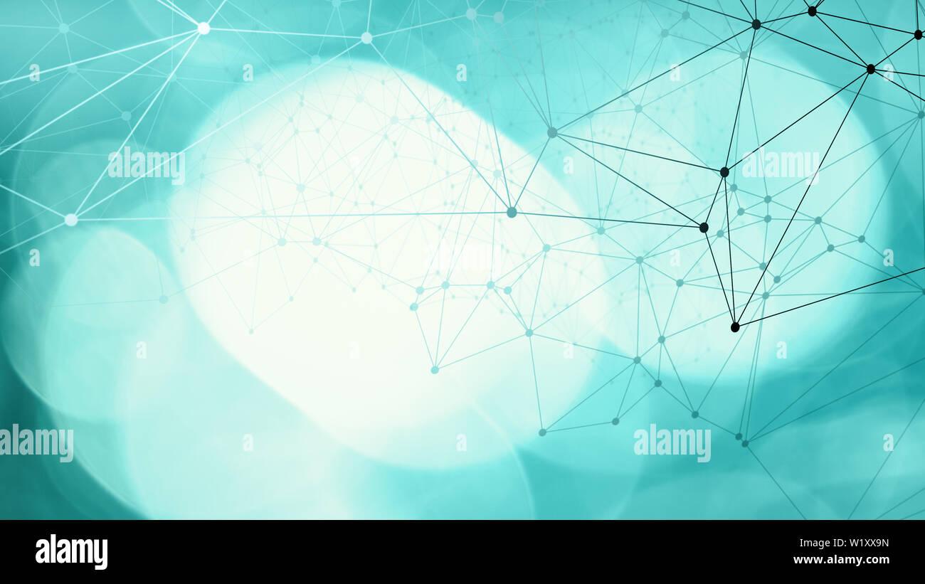 Abstract digital wires connect the dots abstract network, machine ...