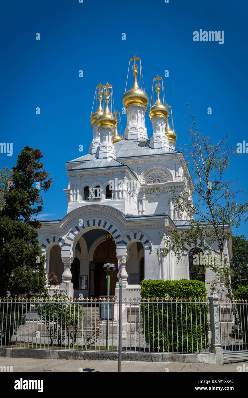 Russian orthodox church, built in 19th century, Geneva, Switzerland ...