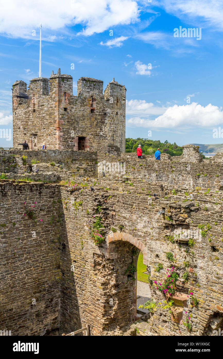 Medieval castle conwy conway north wales popular tourist attraction hi ...