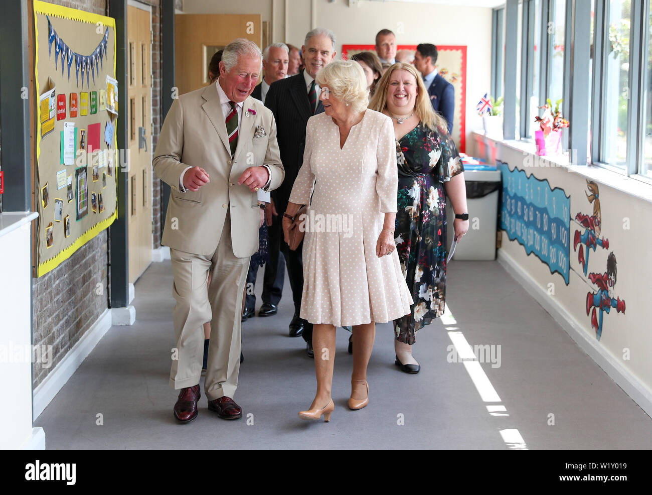 The Prince of Wales (left) and the Duchess of Cornwall during a visit ...