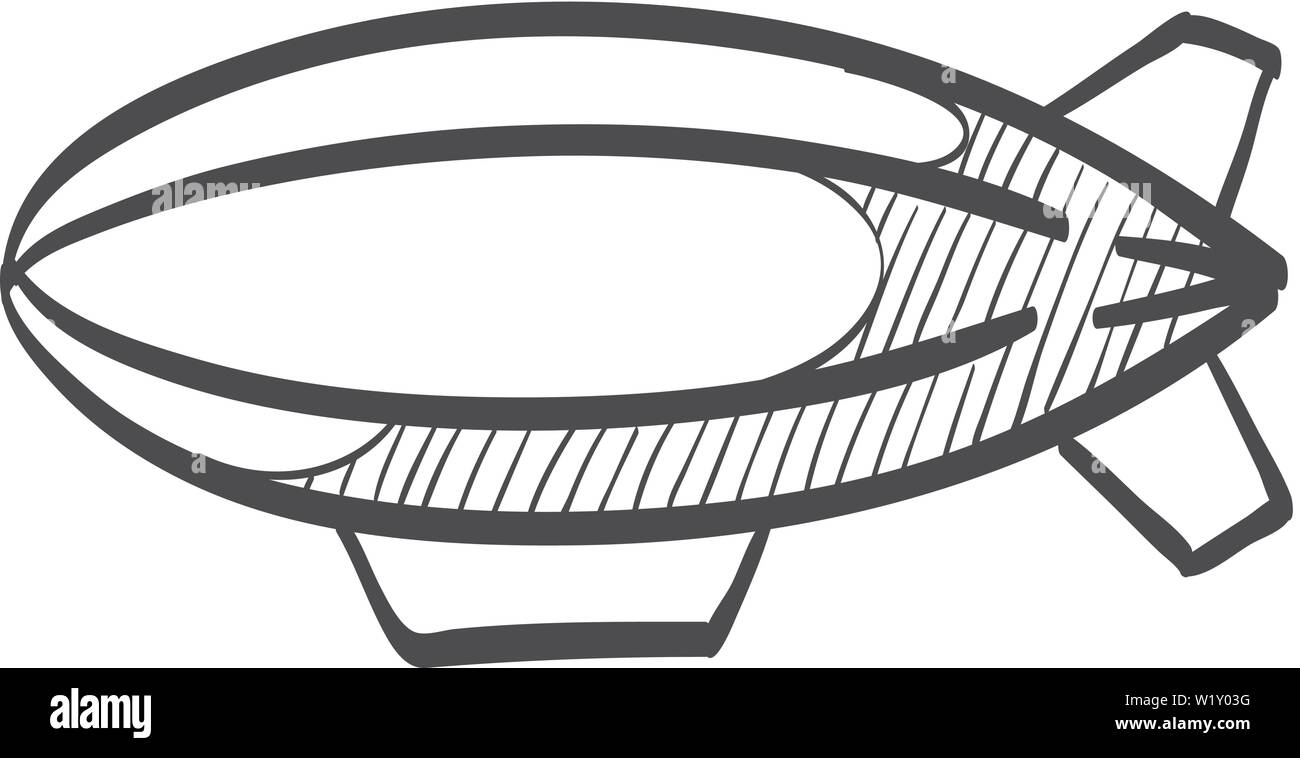 Blimp Line Drawing