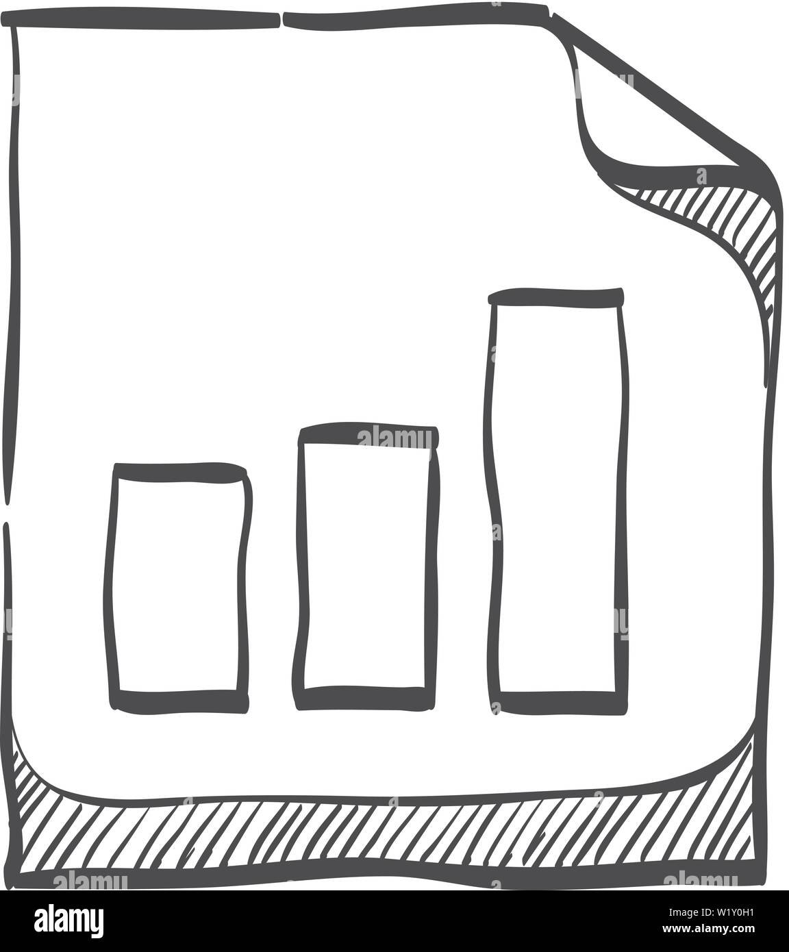 Bar chart doodle drawing Black and White Stock Photos & Images - Alamy