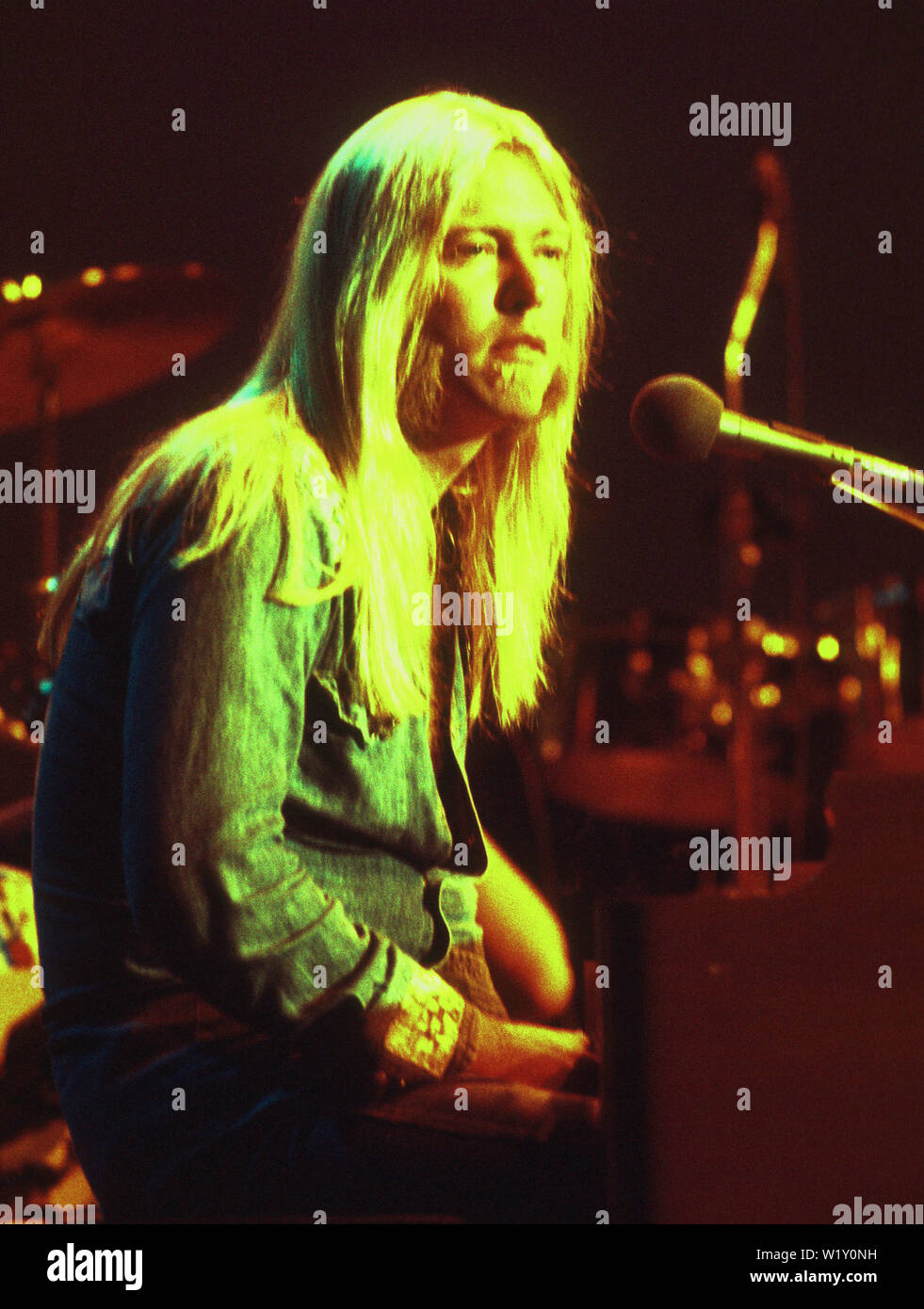 ALLMAN BROTHERS US rock group with Gregg Allmann at Balboa Stadium, 12 ...