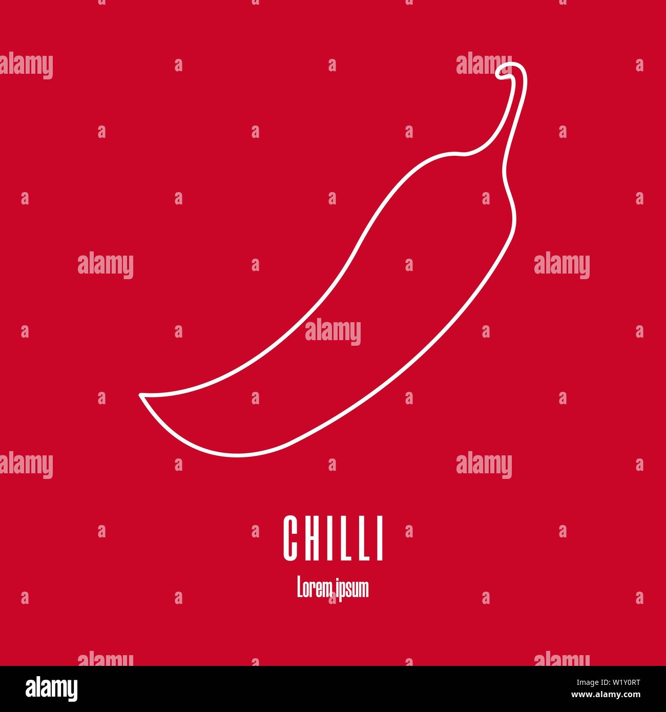 Mexico market chilli sign Stock Vector Images - Alamy